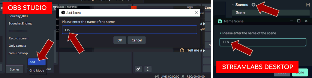 How to add a Text To Speech (TTS) browser source in OBS Studio and Streamlabs Desktop